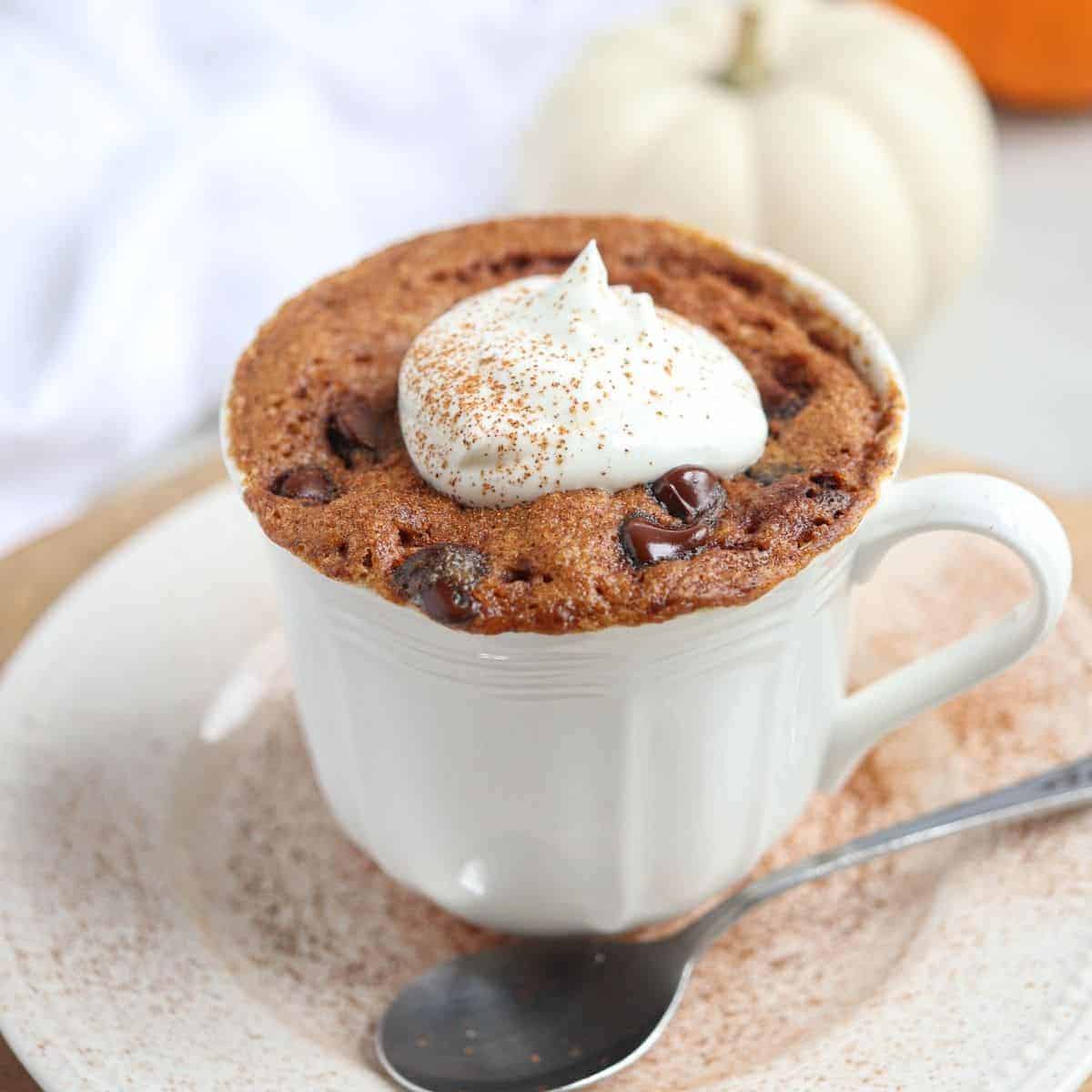 Healthy Pumpkin Mug Cake - Wholly Tasteful
