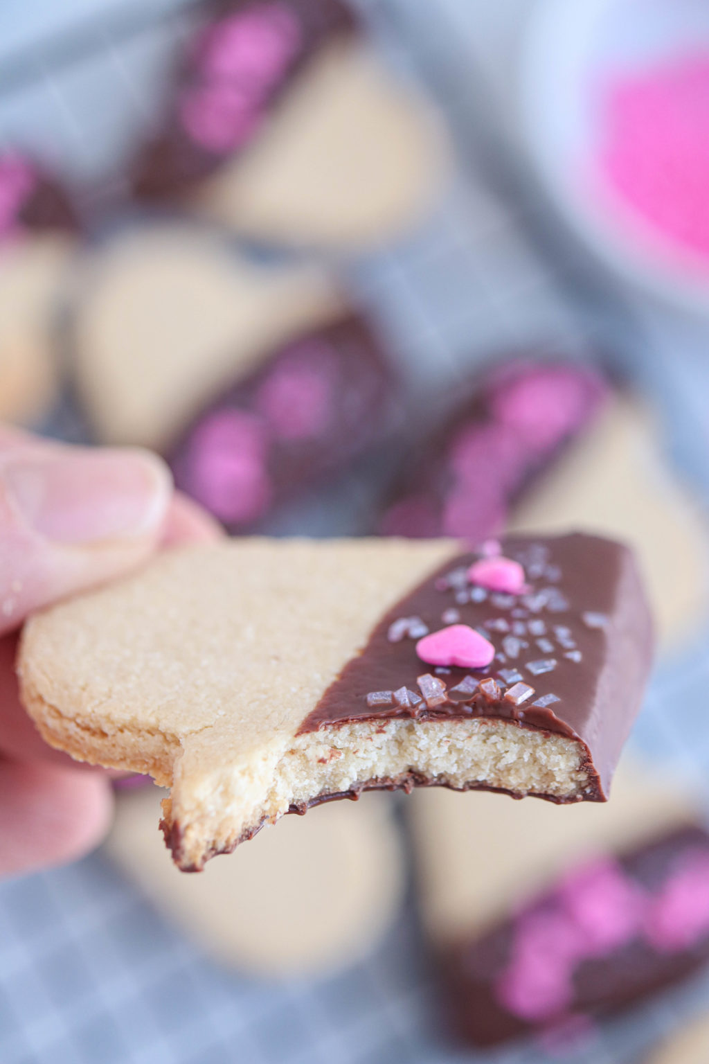 Easy Healthy Almond Shortbread Heart Cookies {GF, Vegan, Paleo}