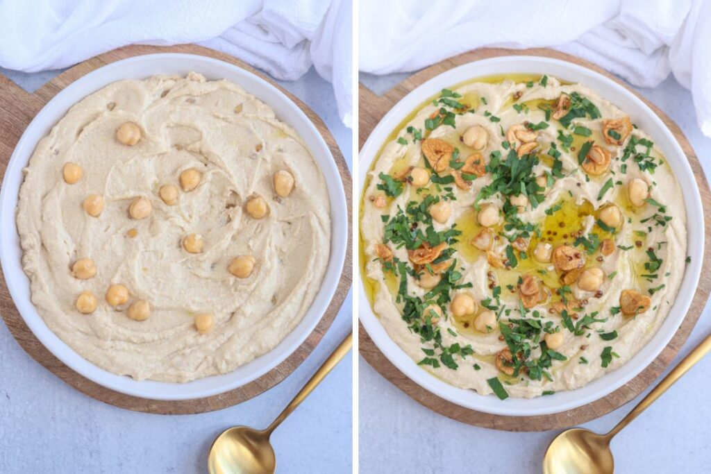 Musabaha {Whole Chickpea Hummus} - Wholly Tasteful