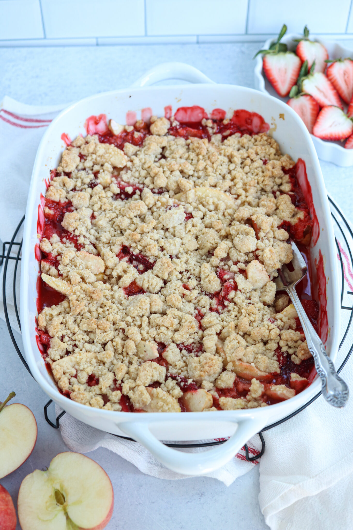 Strawberry Apple Crisp - Wholly Tasteful