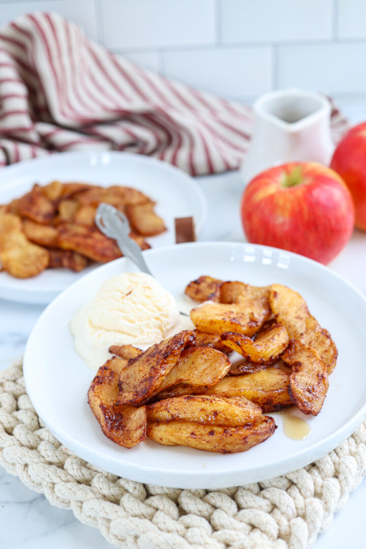 Easy Air Fryer Cinnamon Apples - Wholly Tasteful