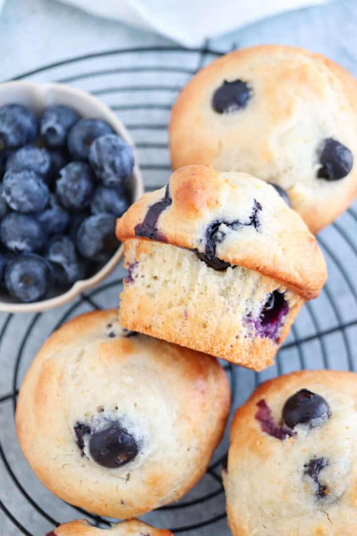 Blueberry Cottage Cheese Muffins (With Lemon & 7g Protein) - Wholly ...