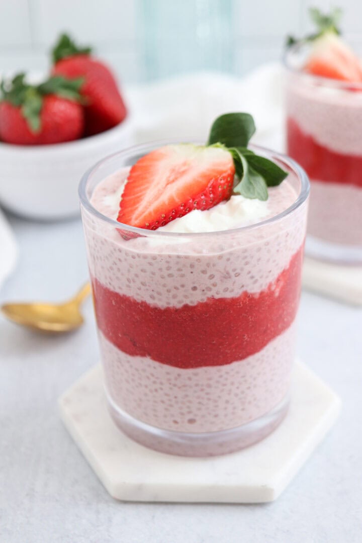 Creamy Strawberry Chia Pudding - Wholly Tasteful
