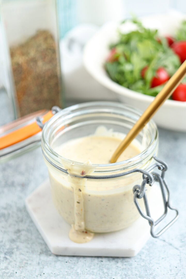 Creamy Italian Salad Dressing with Greek yogurt - Wholly Tasteful