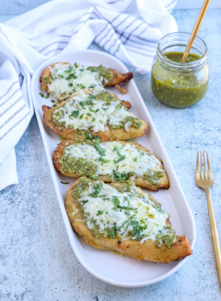 Pesto Chicken Parmesan - Wholly Tasteful