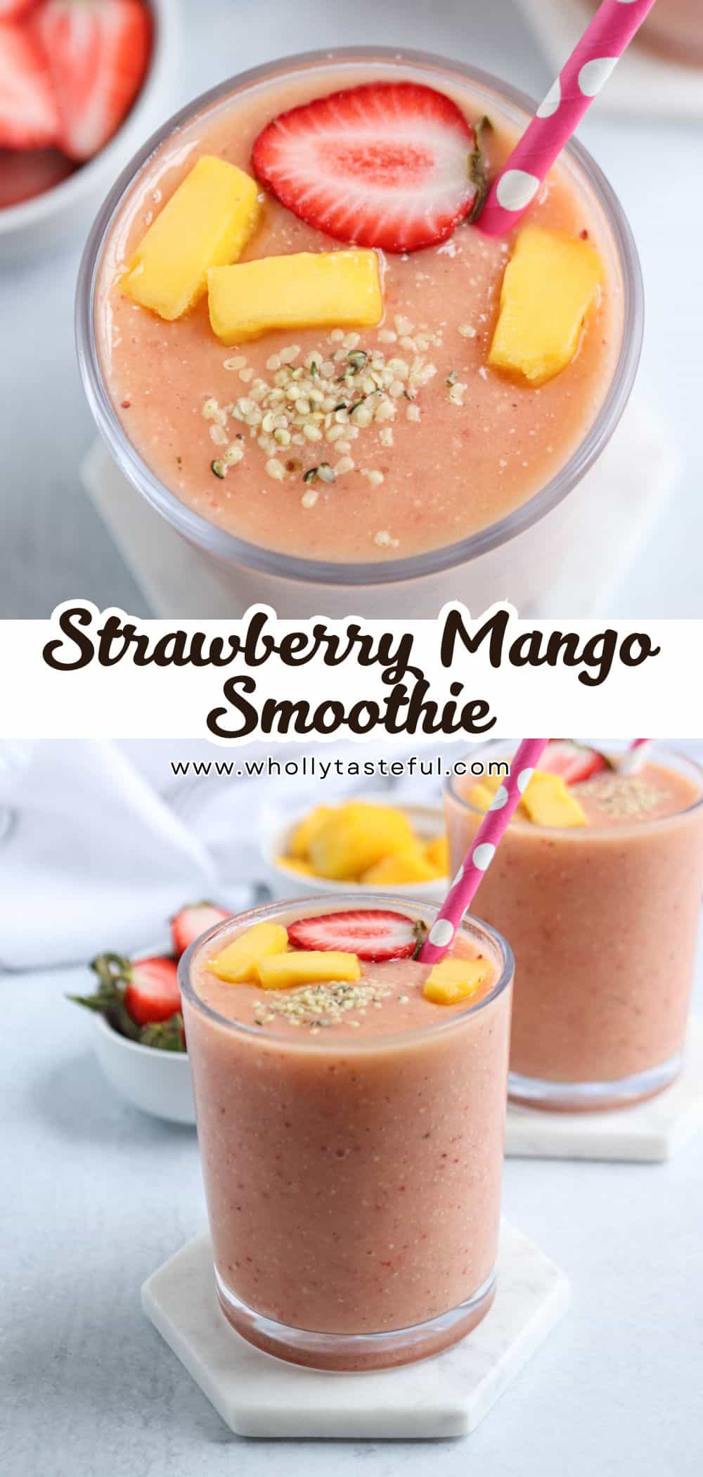Mango Strawberry Banana Smoothie - Wholly Tasteful