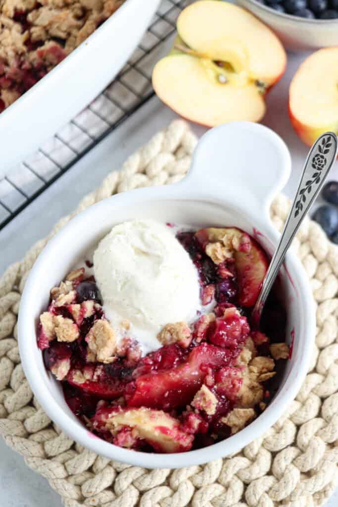 Apple Blueberry Crumble - Wholly Tasteful