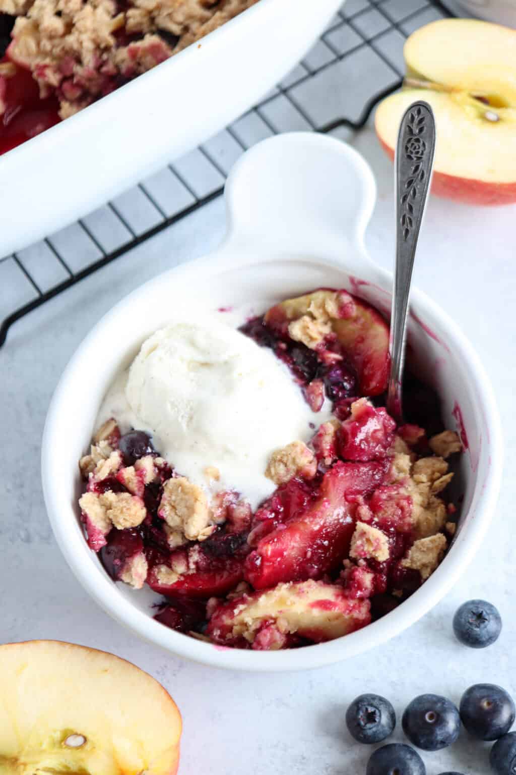 Apple Blueberry Crumble - Wholly Tasteful