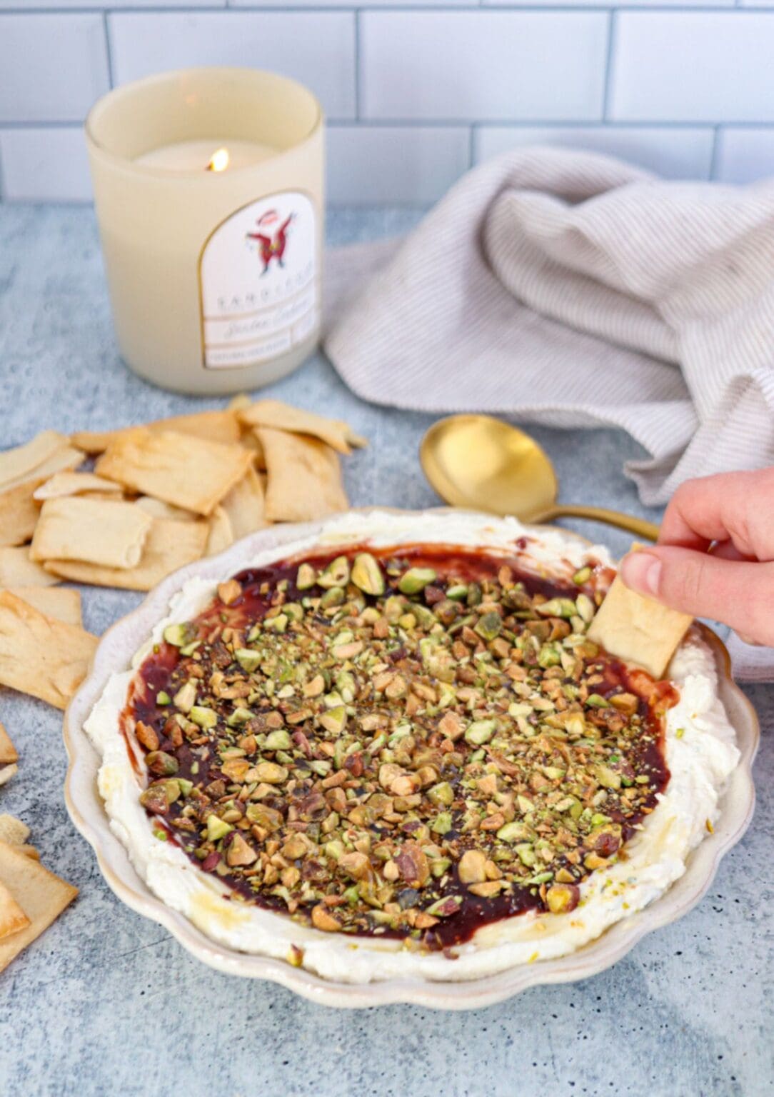 Boursin Dip (Easy 5-Minute Appetizer with Fig & Pistachios) - Wholly ...